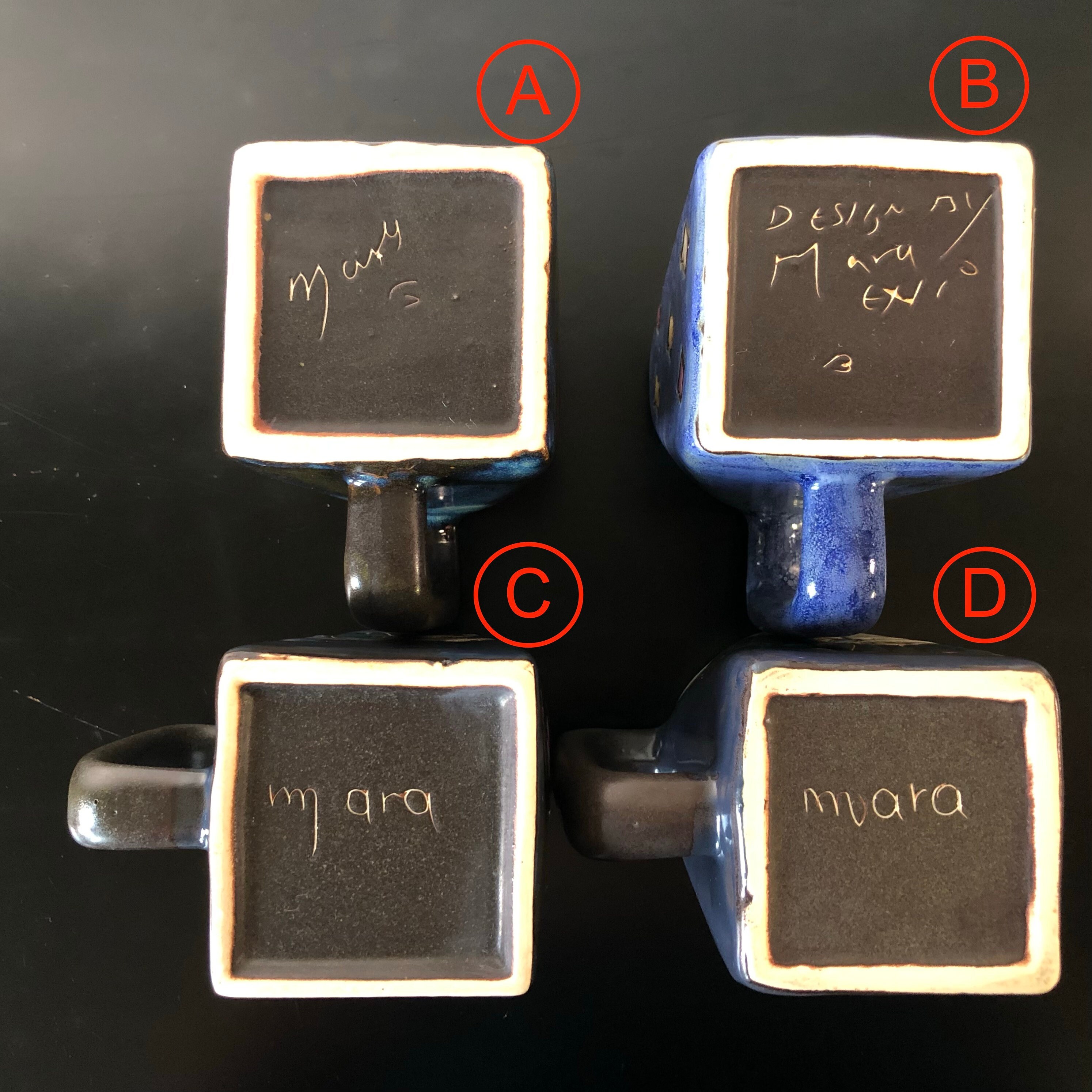 Mara Stoneware Mugs Heart Geo-sun Butterfly Theme Sold Individually ...