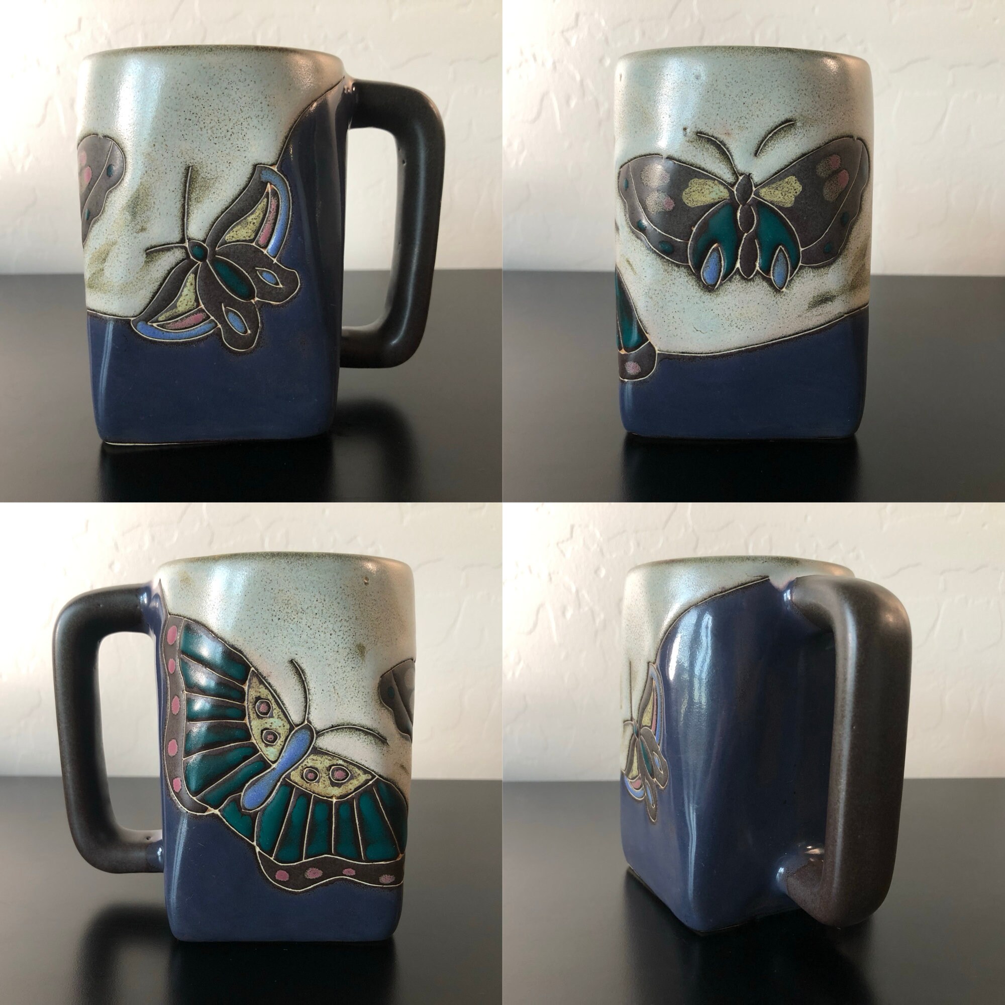 Mara Stoneware Mugs Heart Geo-sun Butterfly Theme Sold Individually ...