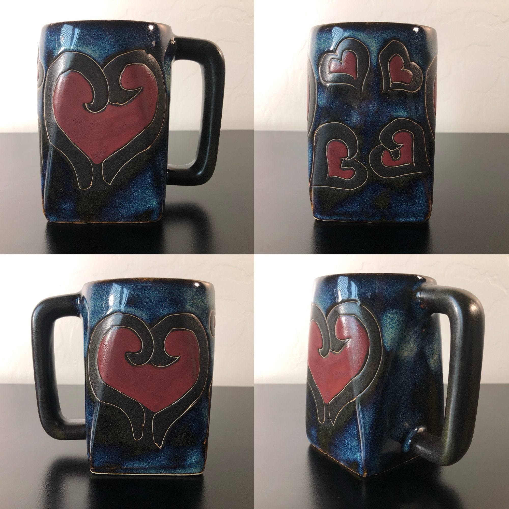 Mara Stoneware Mugs Heart Geo-sun Butterfly Theme Sold Individually ...