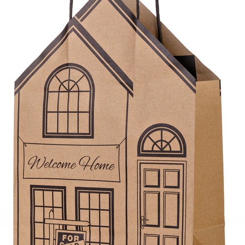 House Shaped Gift Bags - Etsy