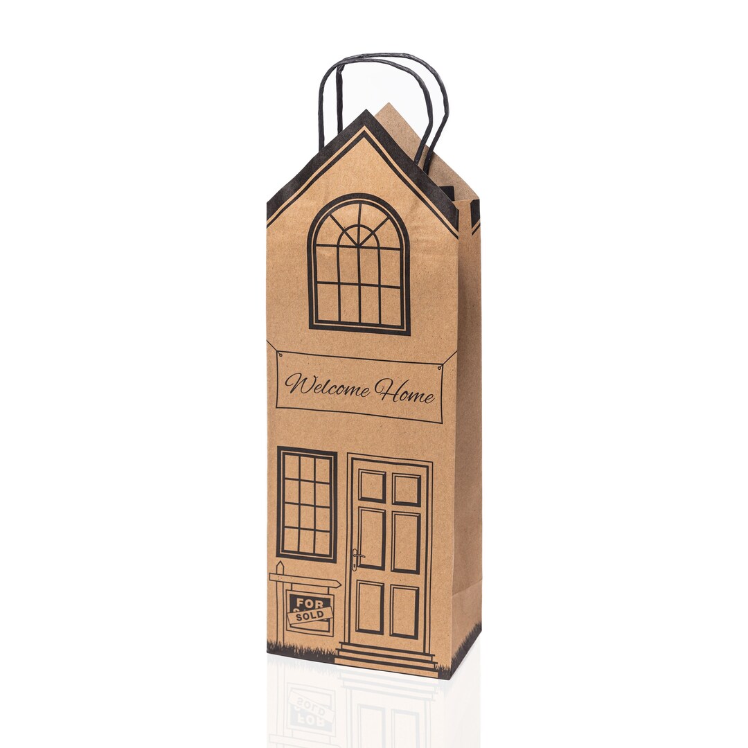 House Shaped Gift Bags Single Bottle - Etsy