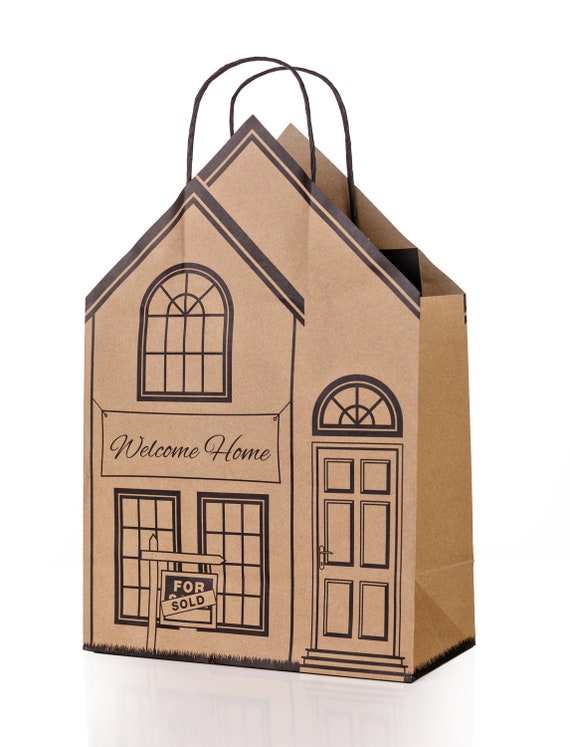House Shaped Gift Bags - Etsy
