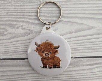 Highland Cow Keyring - Etsy UK