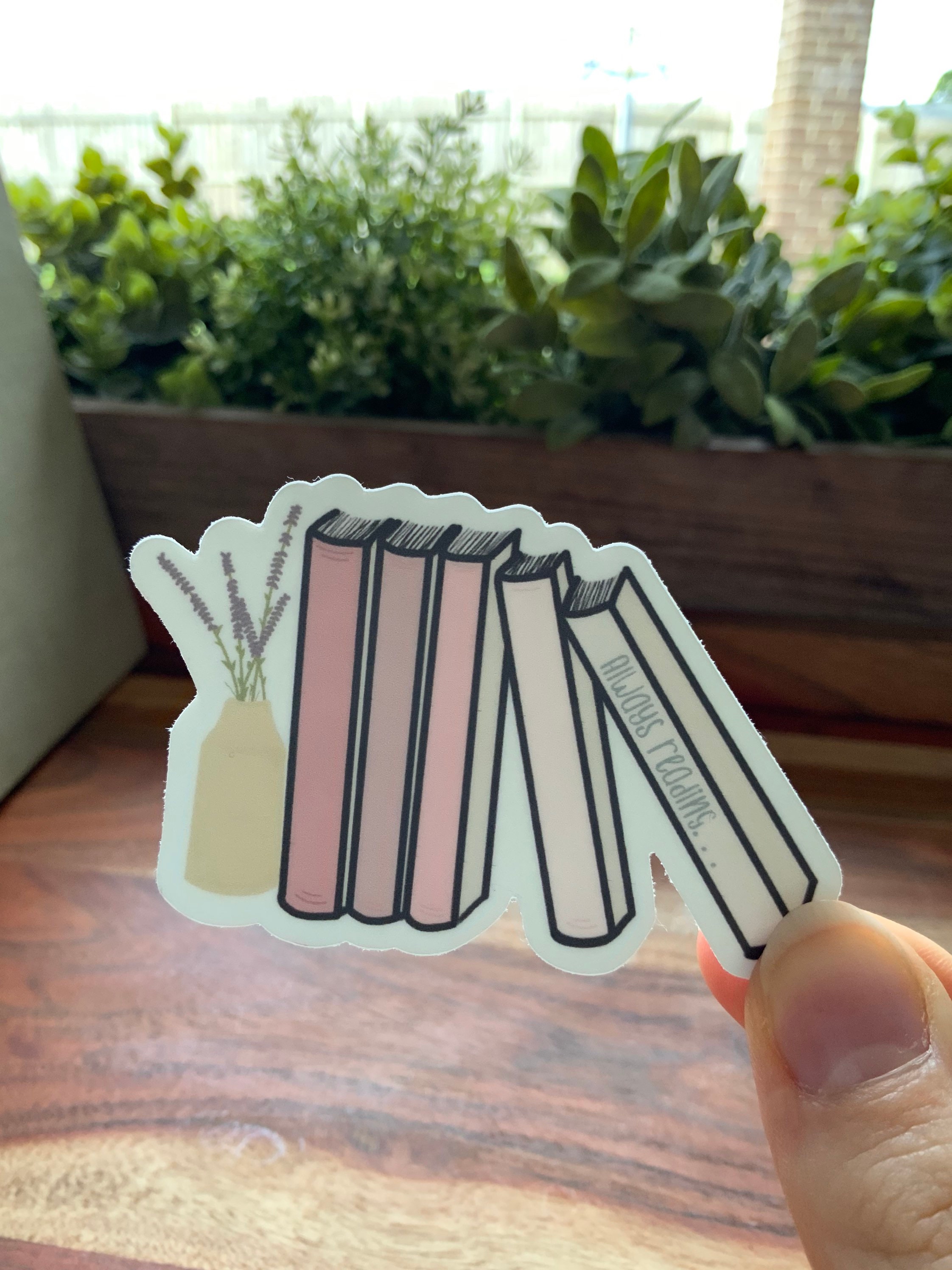 Cute Book Shelf Vinyl Sticker - Etsy