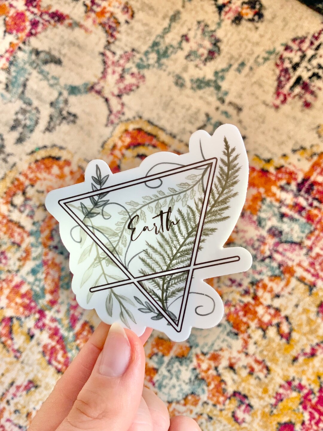Elemental Earth Symbol Sticker - Etsy