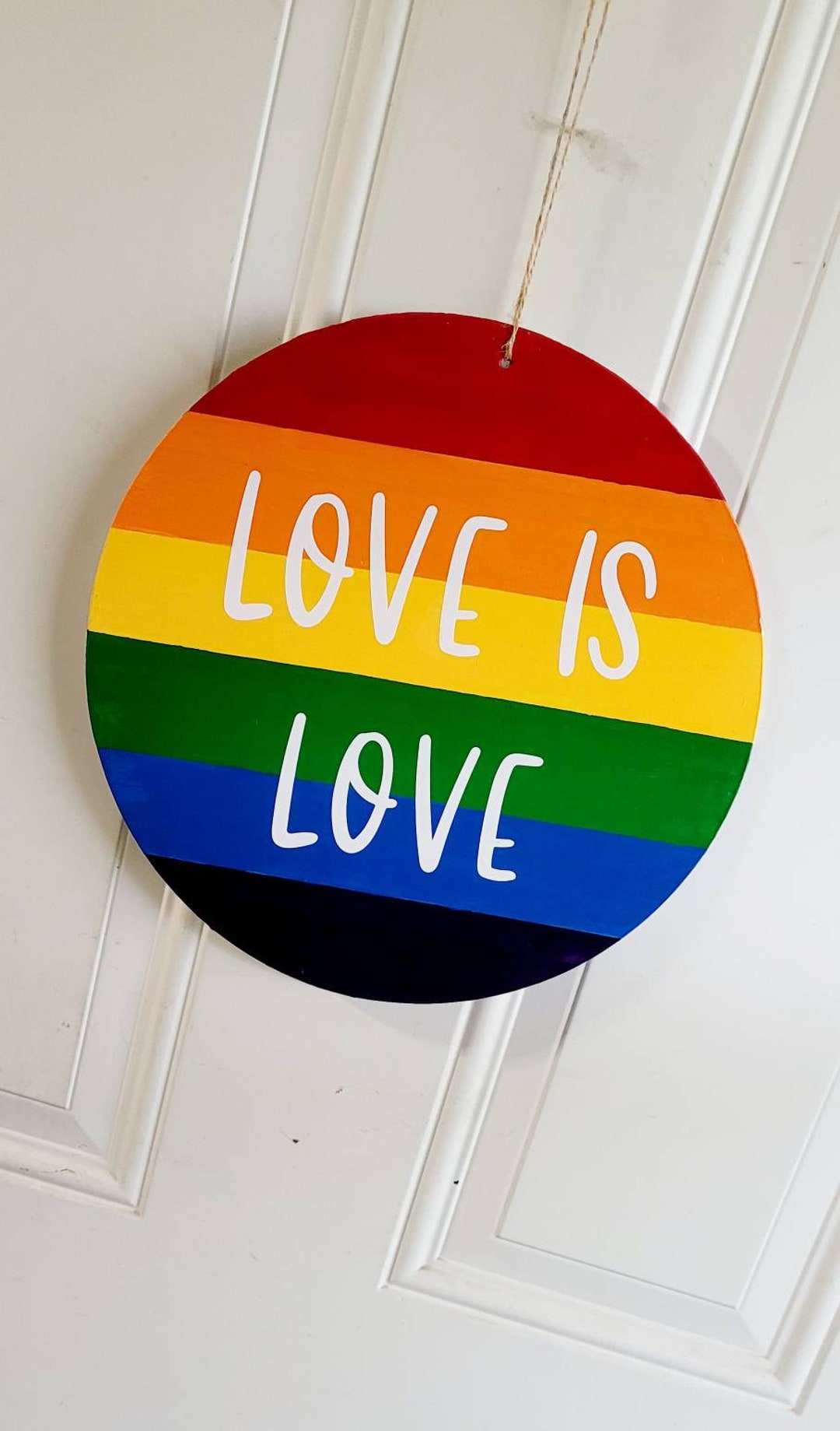 Love is Love Wreath Sign, Pride Sign, Rainbow Sign, Support Sign, LGBTQ ...