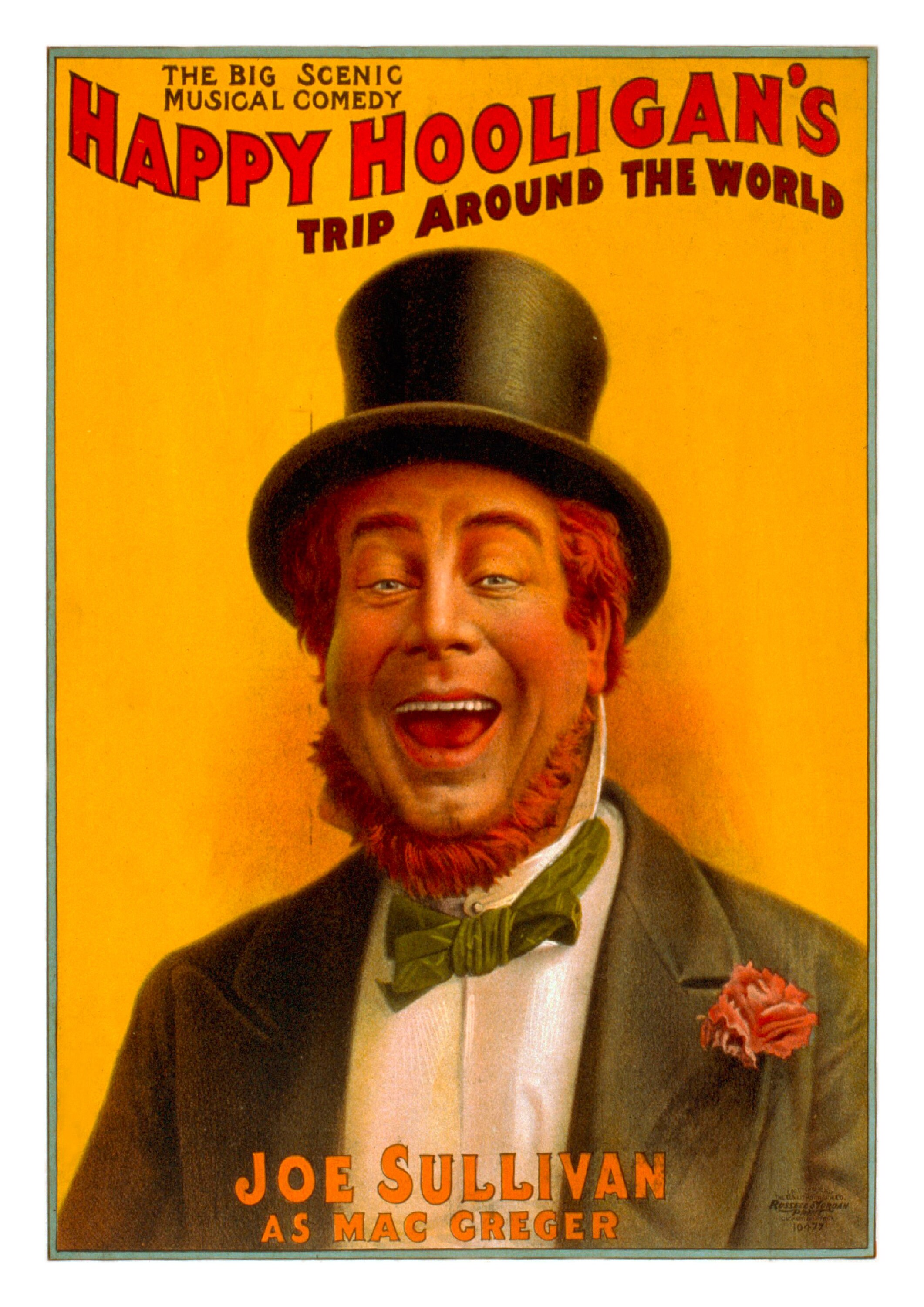 Vintage Broadway Poster Happy Hooligan DIY PRINTABLE Digital INSTANT ...