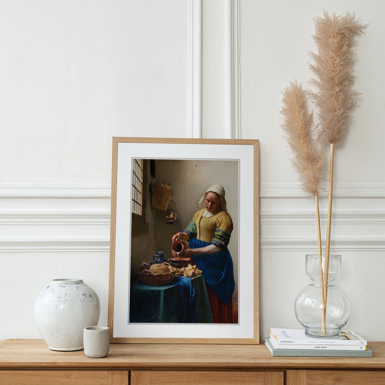 The Milk Maid Johannes Vermeer Vintage Poster Instant - Etsy