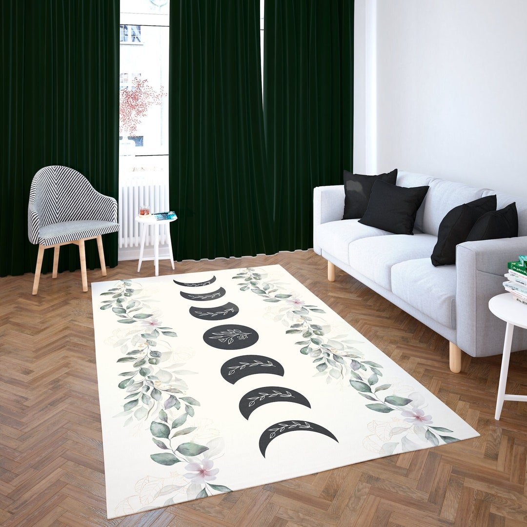 Secret Garden Moon Phase Area Rug Eclipse Mat: Moon Mat Moon Decor ...