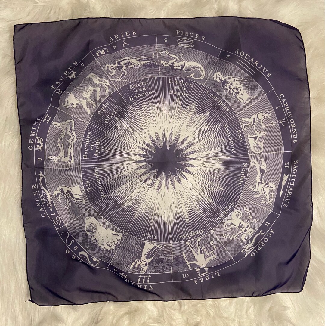 Zodiac Sheer Altar Cloth | Tarot Cloth, Altar Décor, Altar Table ...