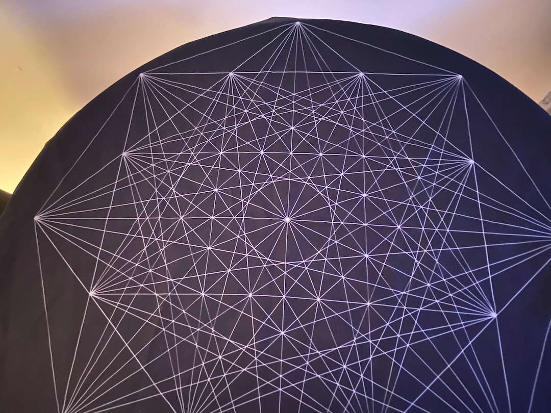 Octagon Crystal Grid Cloth Sheer Altar Cloth | Tarot Cloth, Altar Décor ...