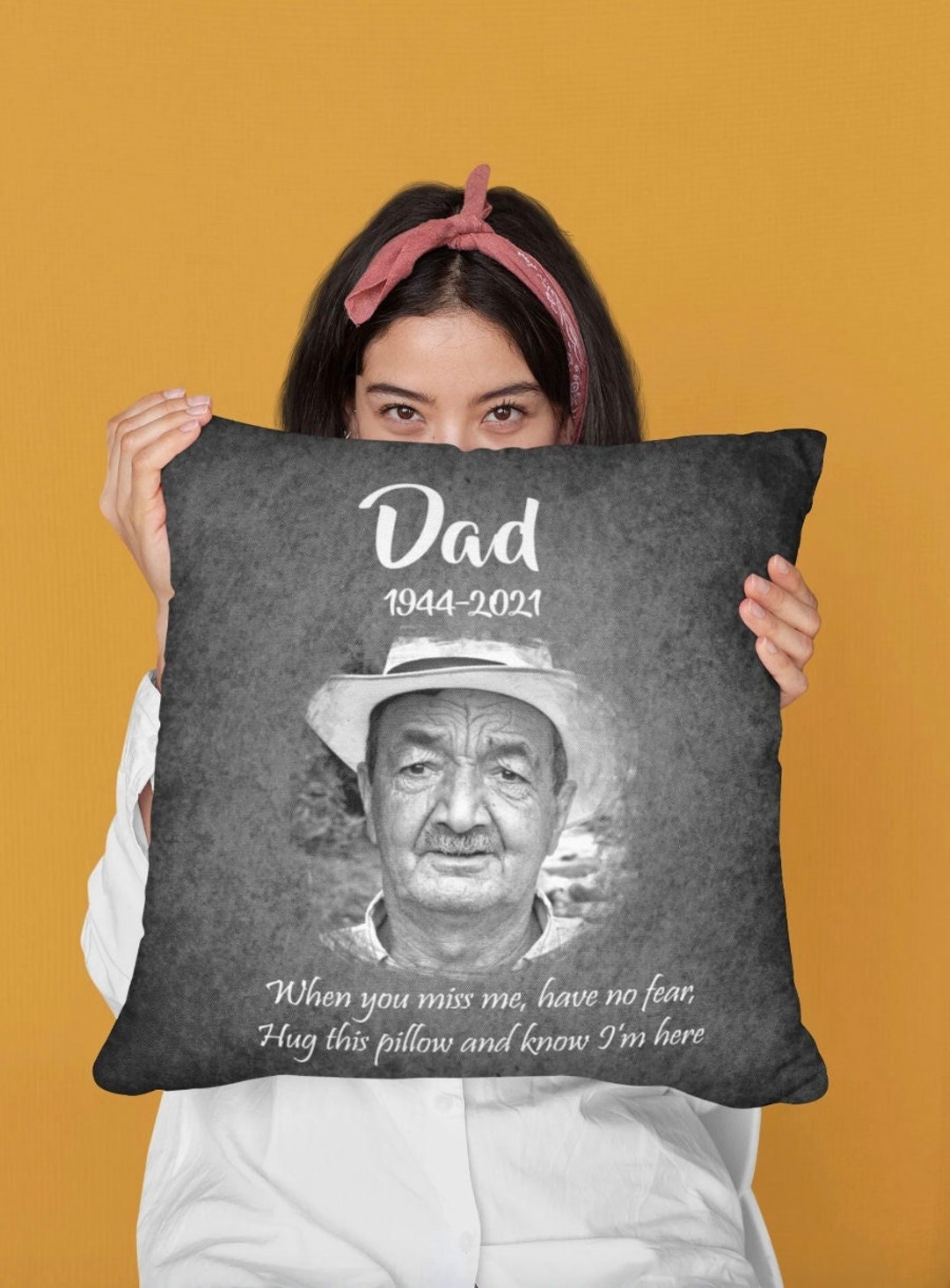 HUG Me Memory Pillow: Personalized Memorial Pillow, Loss of Loved One ...