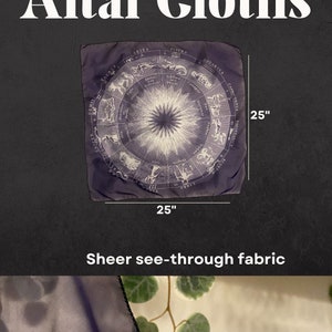 Zodiac Sheer Altar Cloth | Tarot Cloth, Altar Décor, Altar Table ...