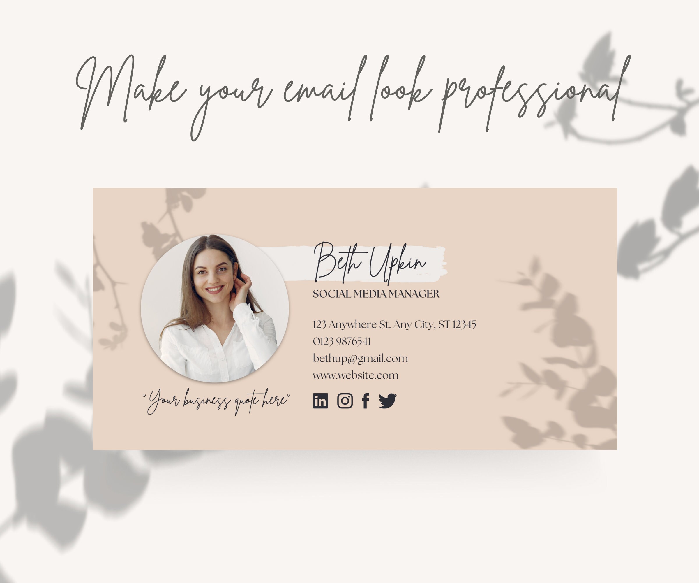 Boho Email Signature Template, Canva Professional Design, Best Seller ...