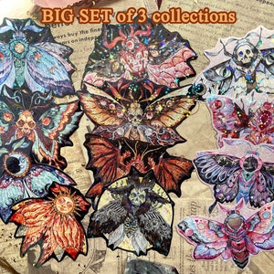 Holographic Magical Moth Sticker Pack. Moon Moths Sticker Set. - Etsy