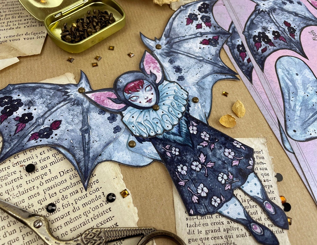 Blue Bat Paper Doll DIY. - Etsy Canada