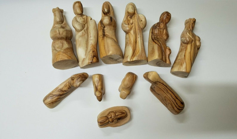 5 Olive Wood Faceless Nativity Set Figurines 12 Biblical - Etsy