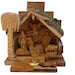 4.5 Alabaster Olive Wood Nativity Set Stable With Glued Biblical ...