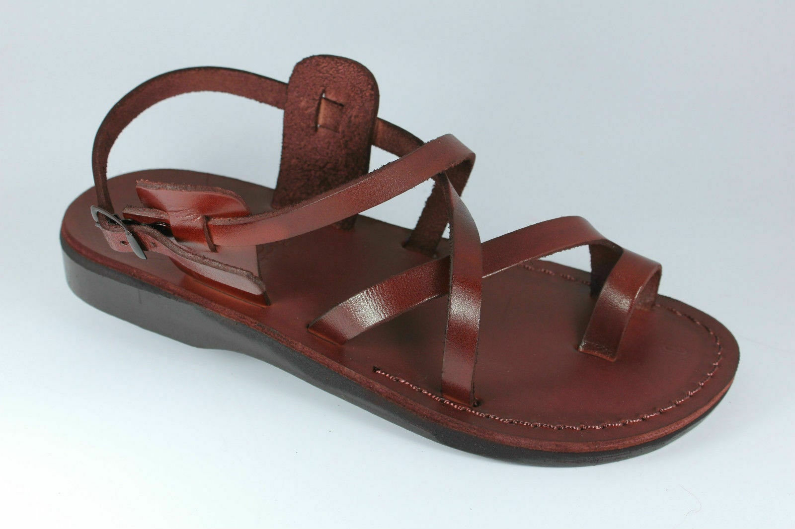 EU36 Brown Leather Greek Roman Gladiator Jesus Sandals from | Etsy