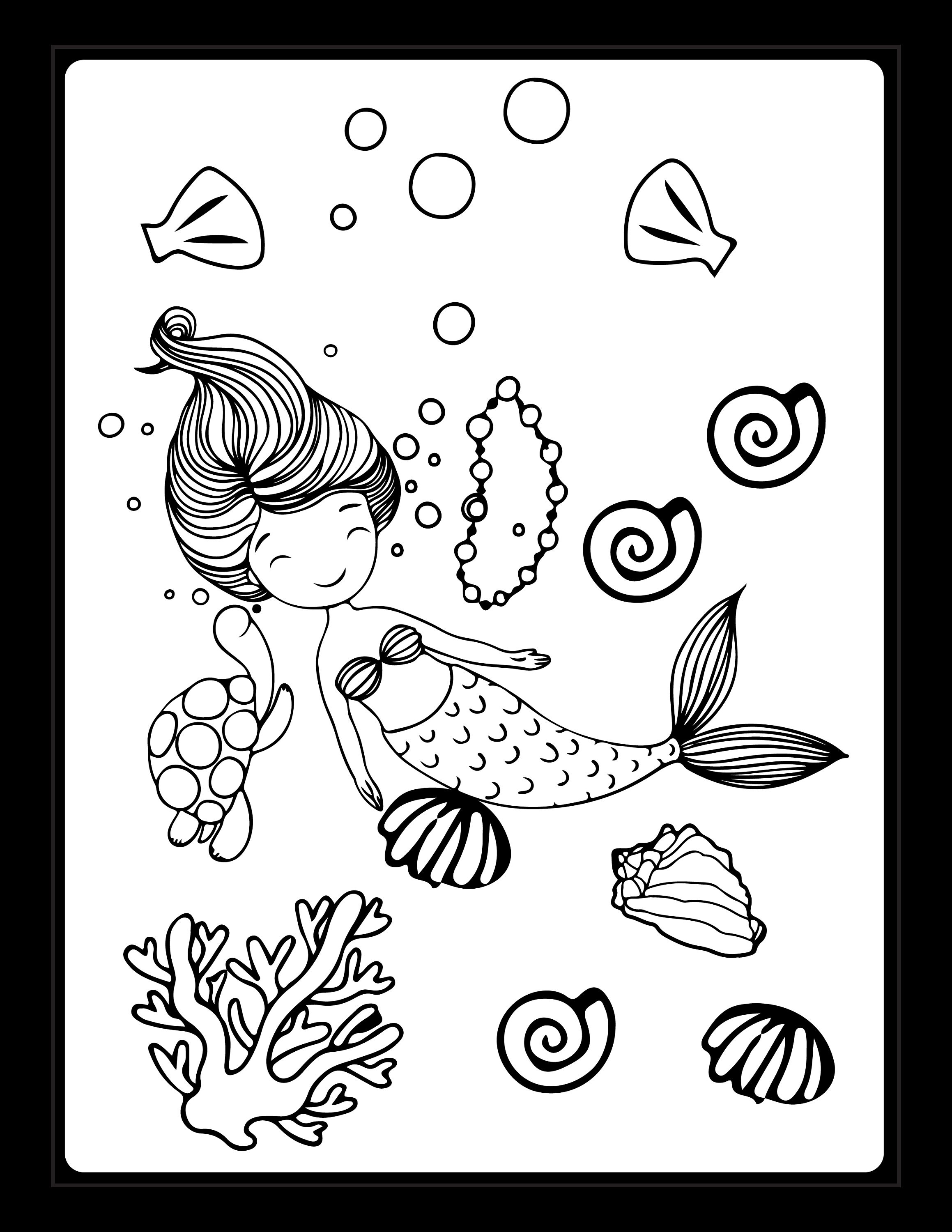 Printable Mermaid Coloring Pages! (JPG/PDF 62 PG) - Etsy