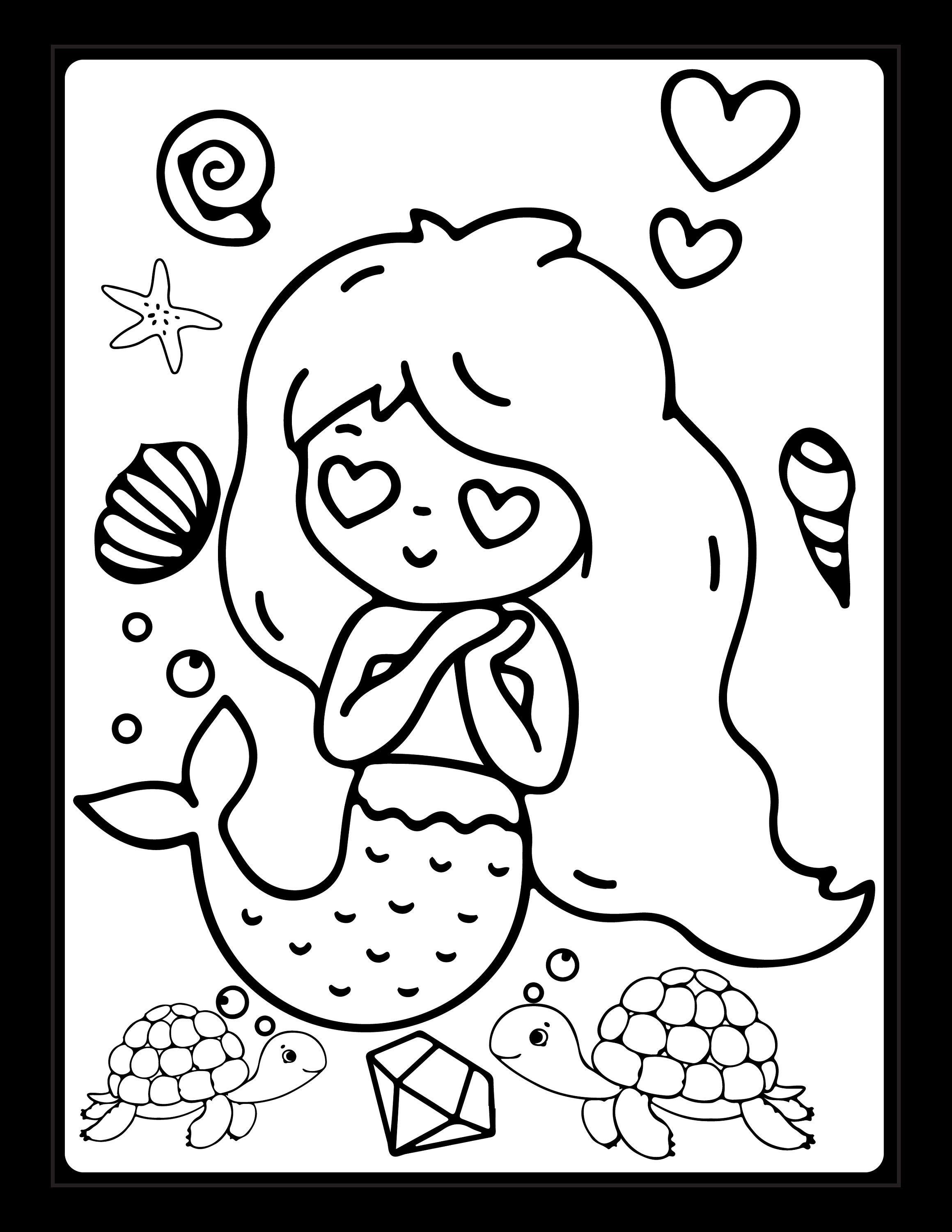 Printable Mermaid Coloring Pages! (JPG/PDF 62 PG) - Etsy