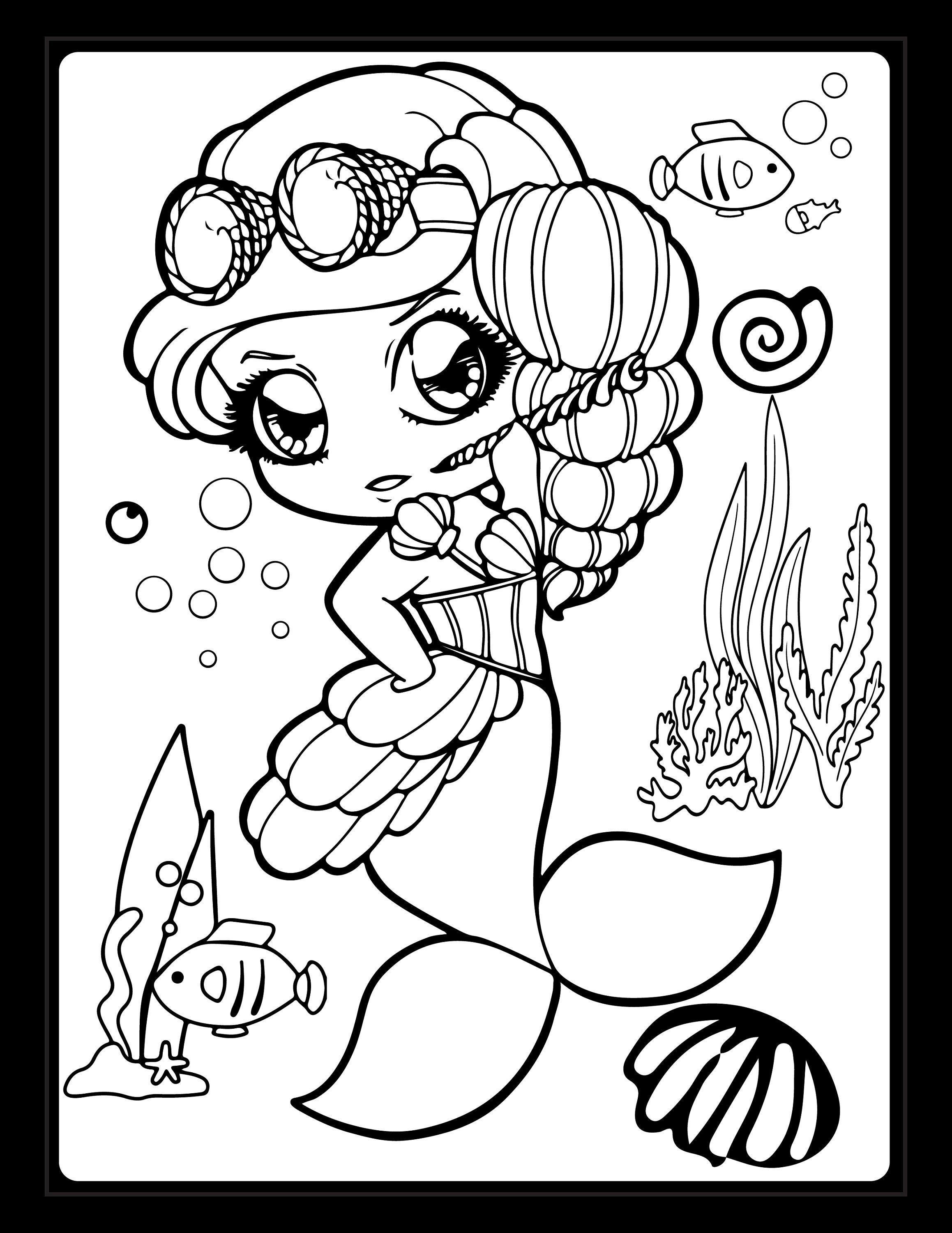 Printable Mermaid Coloring Pages! (JPG/PDF 62 PG) - Etsy