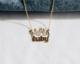 Symbol Fire Necklace - Etsy