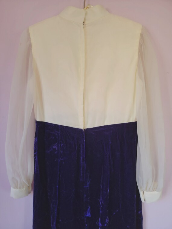 Union Labels/ILGWU Vintage 1960's High Waist Velvet D… - Gem