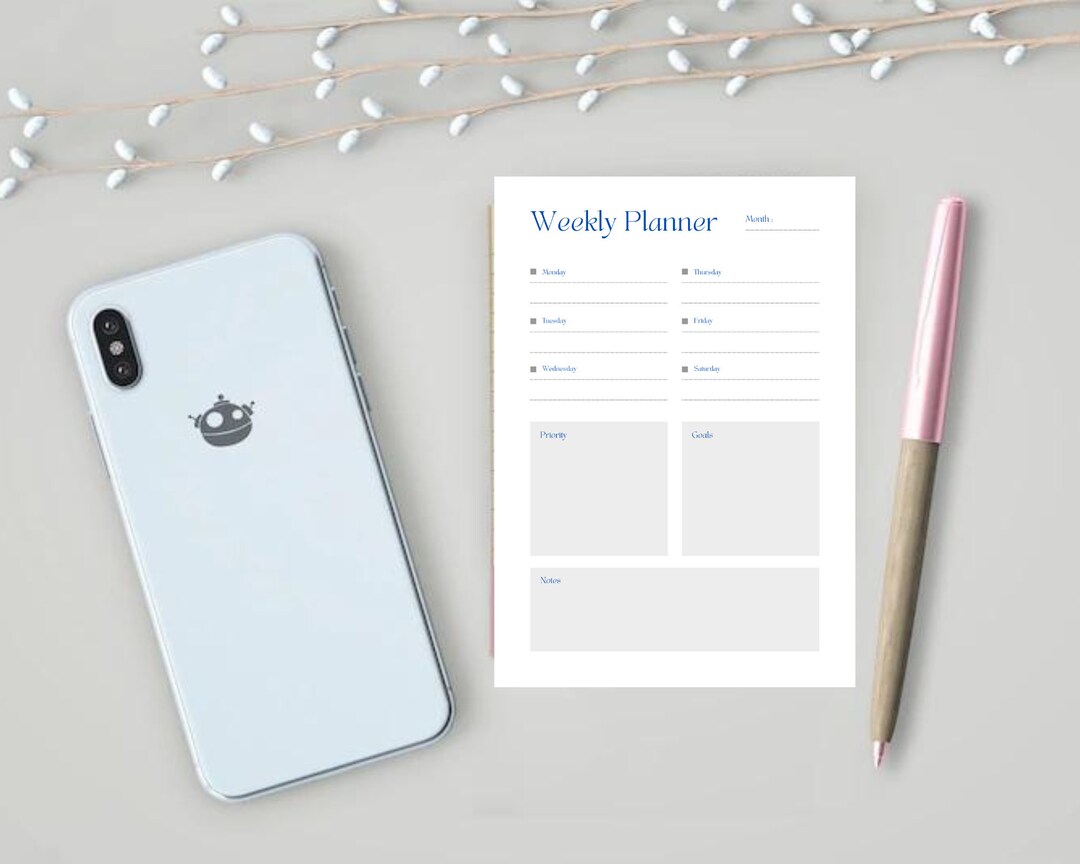 Weekly Planner || Digital Product Design || Instant Download ...