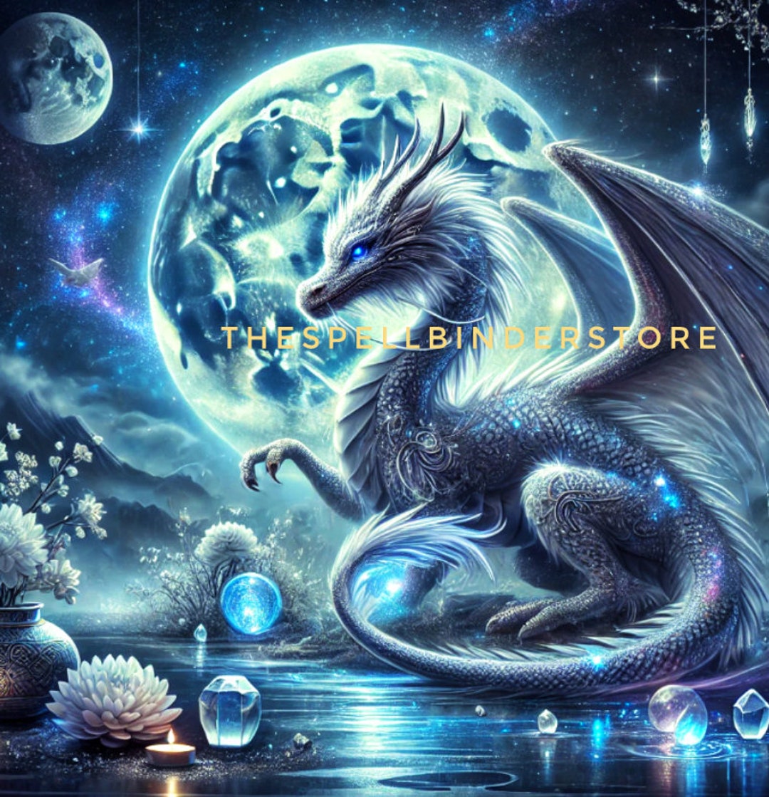 Selene, the Lunar Dragon Guardian Spirit Companion - Etsy
