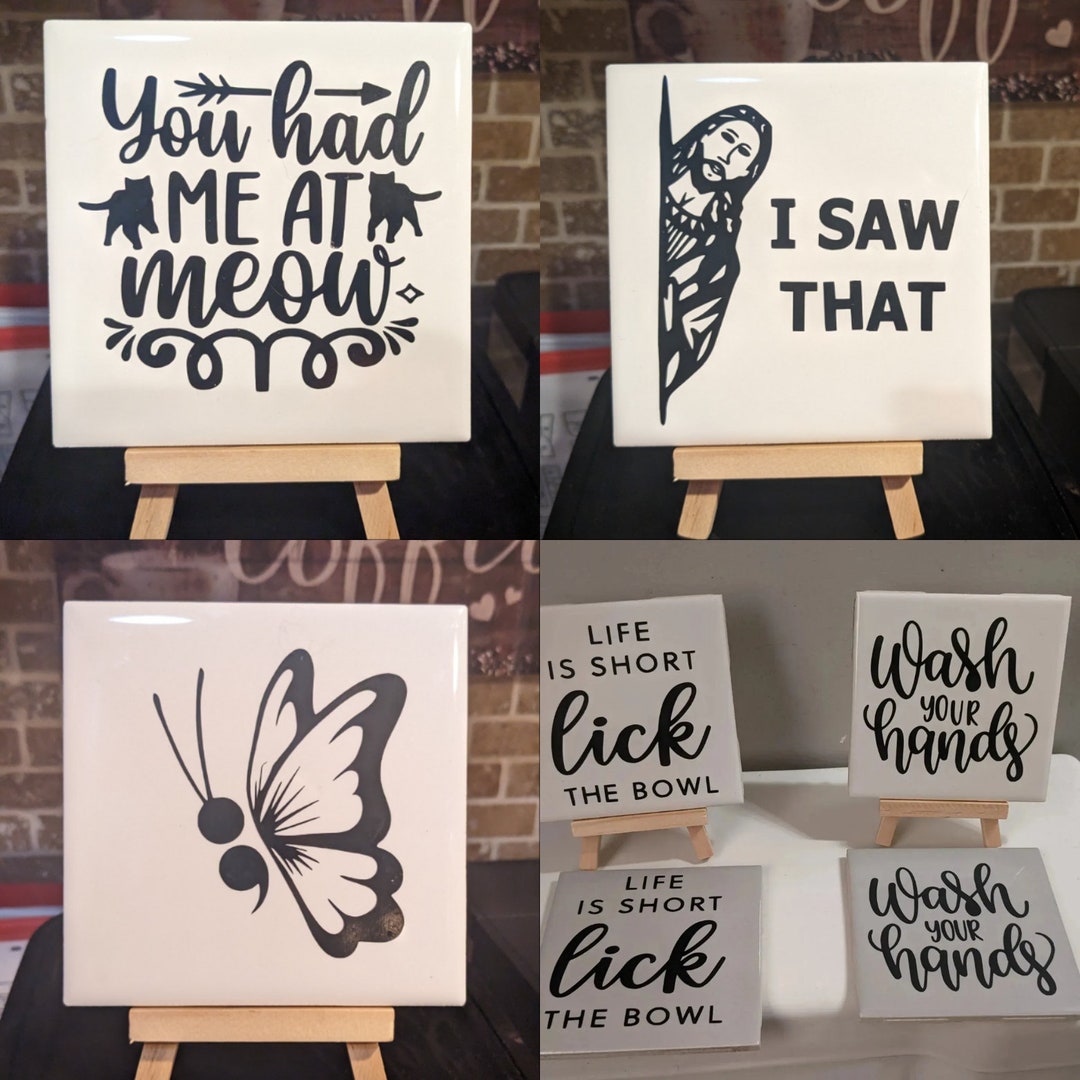 Kitchen/bathroom Tile Signs - Etsy