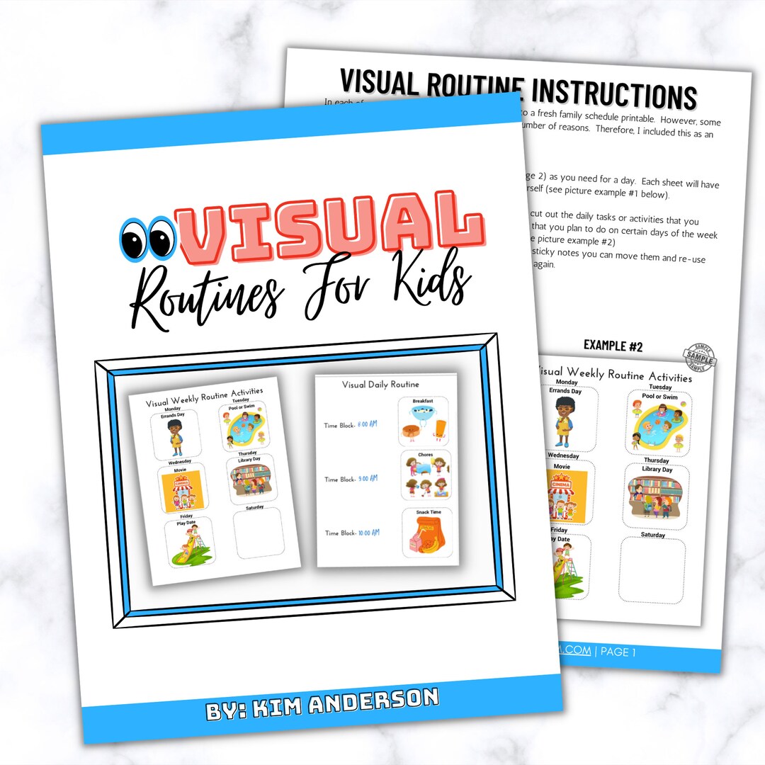 Visual Daily Schedule for Kids Printables - Etsy