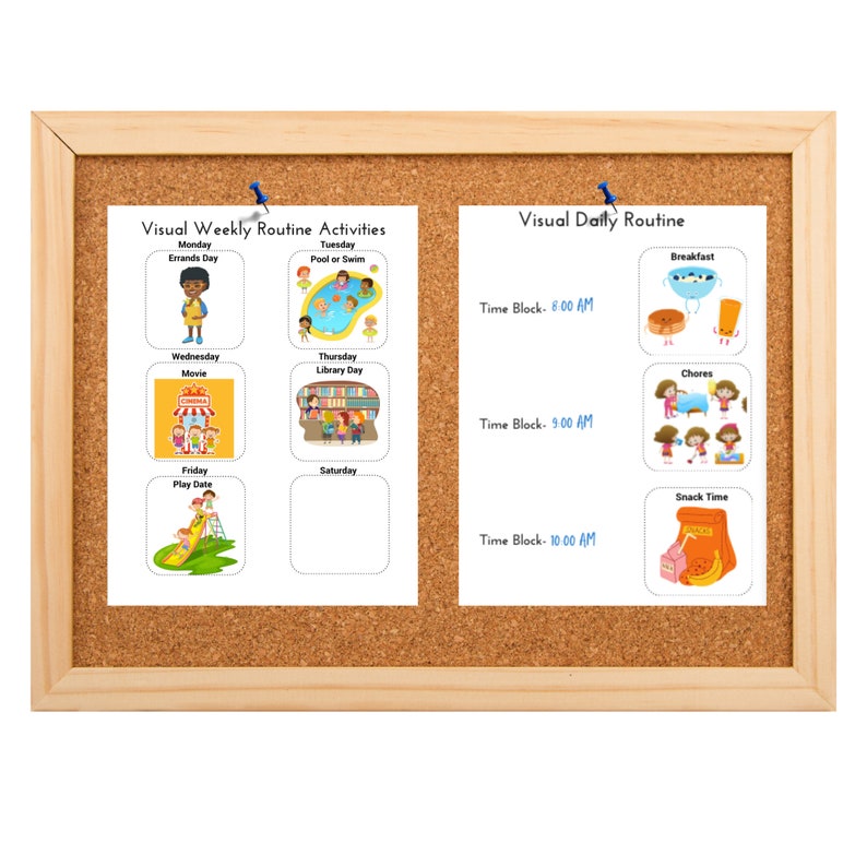 Visual Daily Schedule for Kids Printables - Etsy
