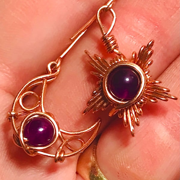 Sun Wire Earrings - Etsy