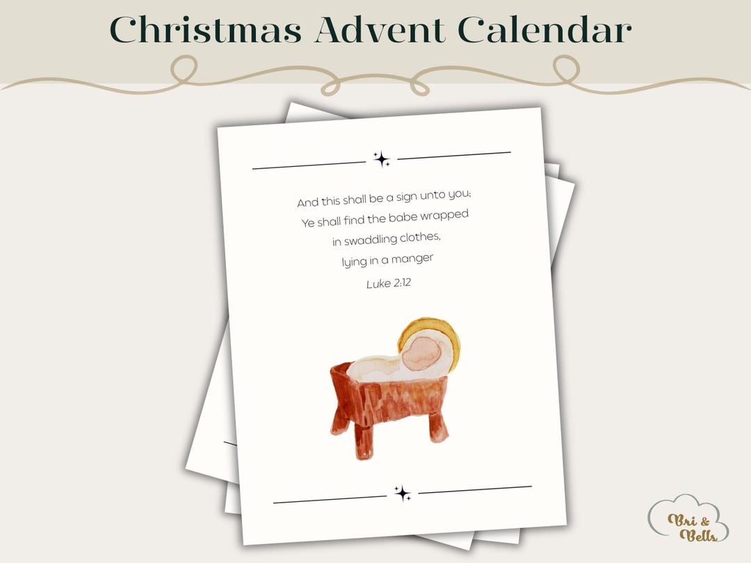 Advent Calendar Christmas Nativity Printable for Adults & Kids ...