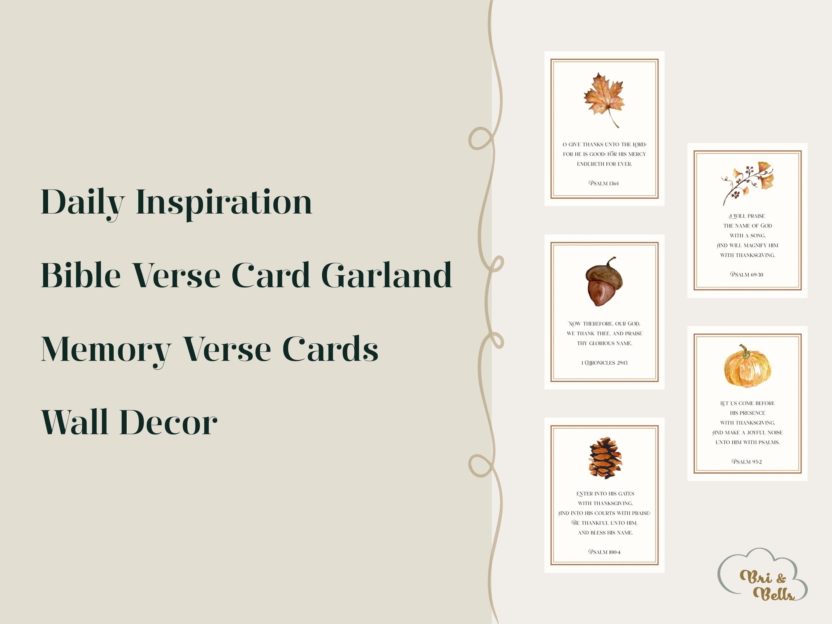 Thanksgiving Bible Verse Cards | Fall Scripture | King James Version ...