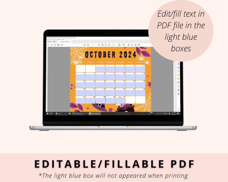 Editable Halloween 2024 Calendar, October 2024 Calendar, Kid Calendar ...