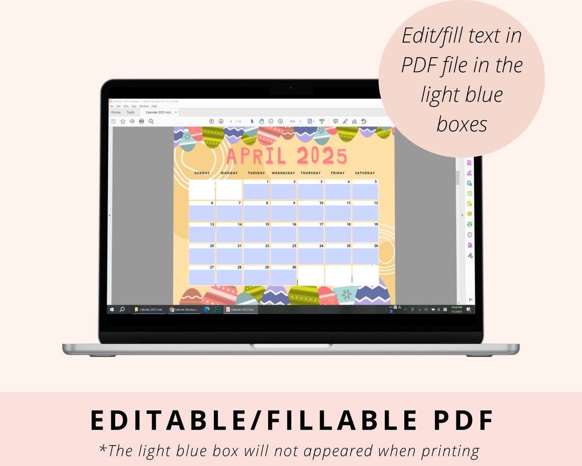 Editable Calendar 2024 2025, Calendar 2025, Back to School, Holiday ...