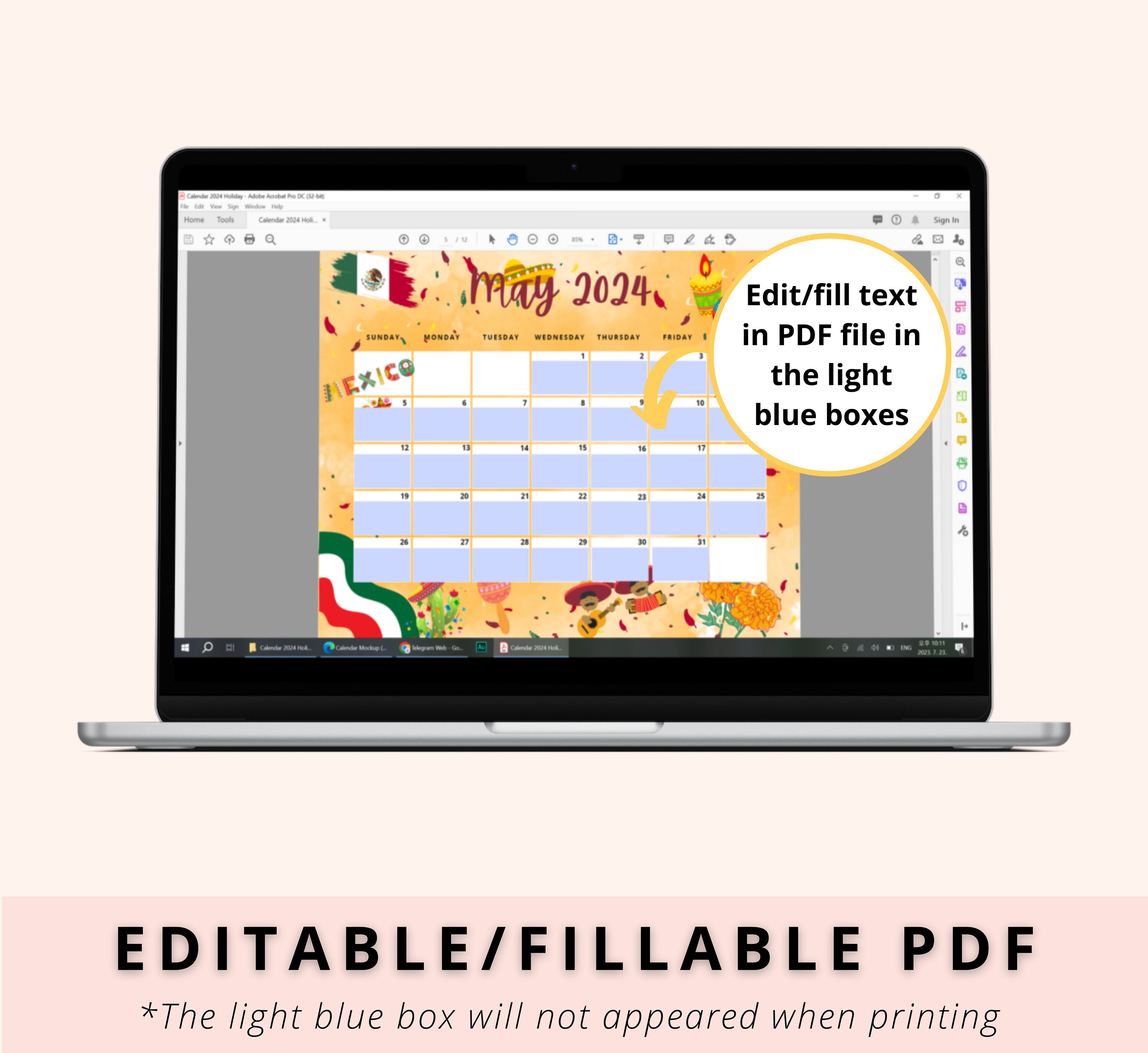Editable Monthly Calendar 2024, 12 Month, Holiday Calendar, Office ...