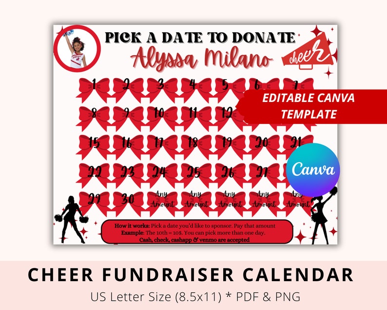 Editable Black Out My Board, Christmas Donate, Bow, Red, Cheer Pick a ...