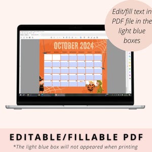 Editable Halloween 2024 Calendar, October 2024 Calendar, Kid Calendar ...