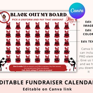 Editable Cheer Pick a Date to Donate, Cheer School Donate, Canva ...