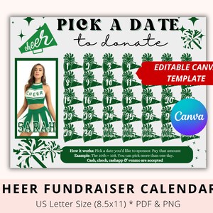 Editable Black Out My Board, Green Megaphone, Cheer Pick a Date to ...