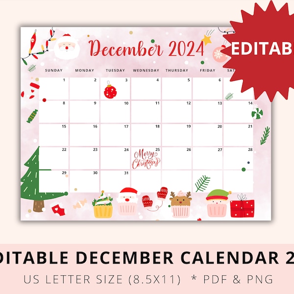 Editable Calendar 2024 2025, Back to School, Kid Calendar, Academic ...