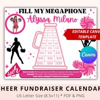 Editable Cheer Pick a Date to Donate, Cheer School Donate, Canva ...