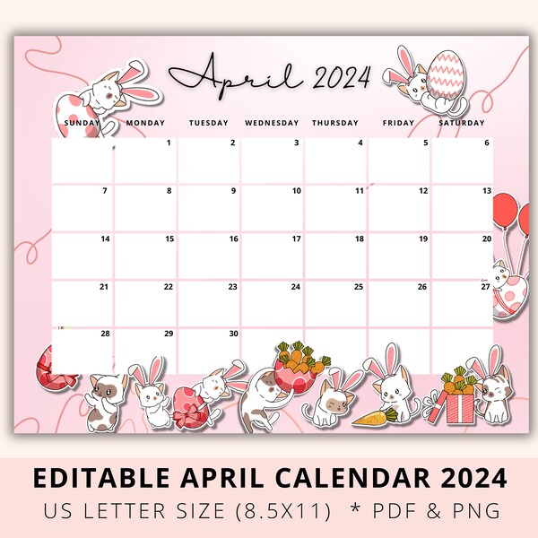 April Classroom Calendar - Etsy