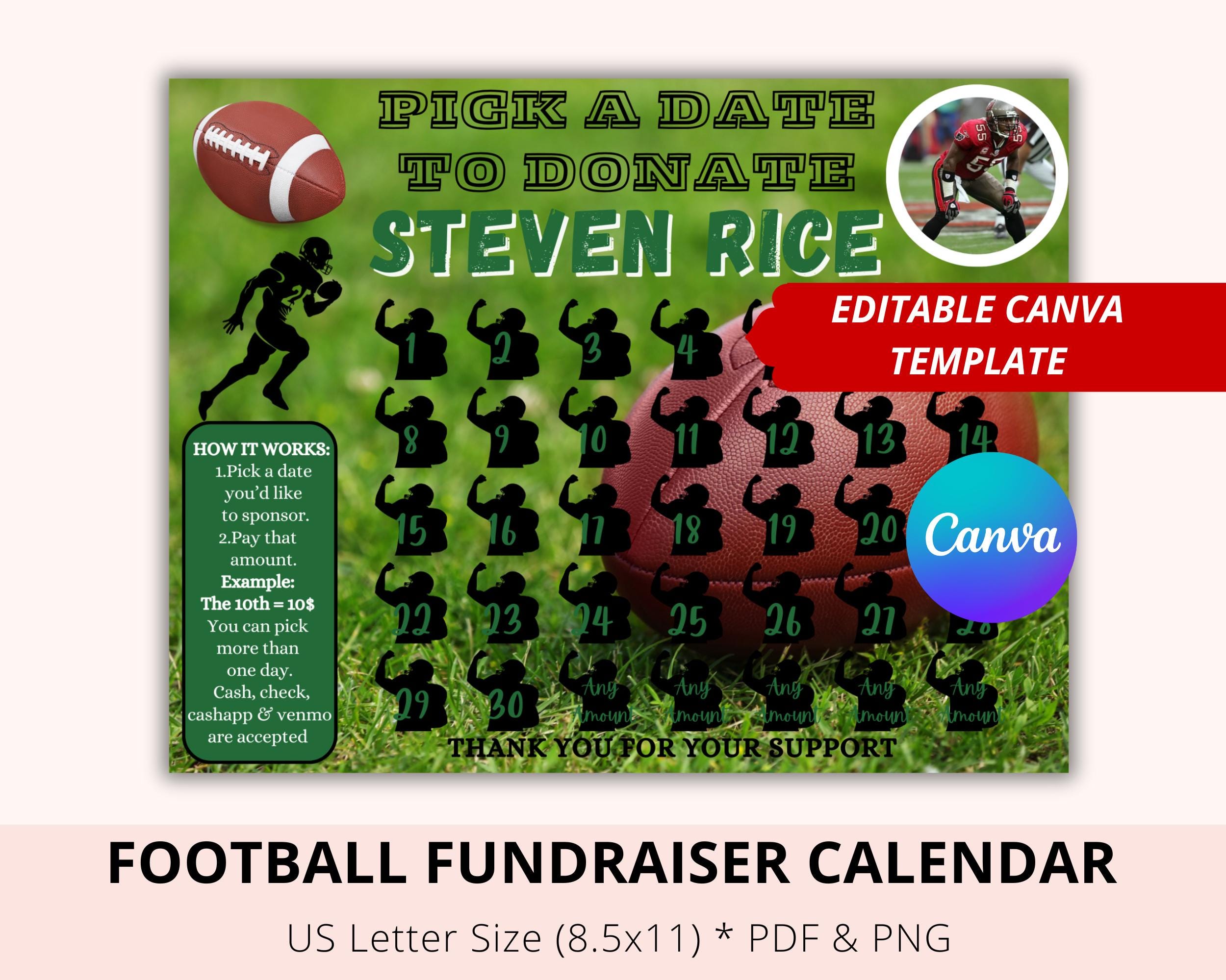 Editable Football Black Out My Board, Football Season Sponsor ...