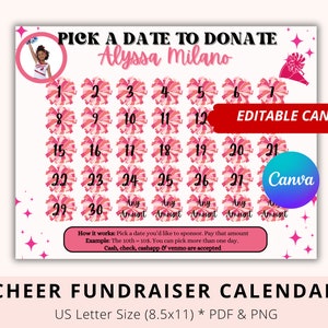 Editable Black Out My Board, Pink Theme, Canva Template, Cheer Pick a ...