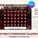 Editable Cheer Pick a Date to Donate, Black Out My Board, Maroon Theme ...
