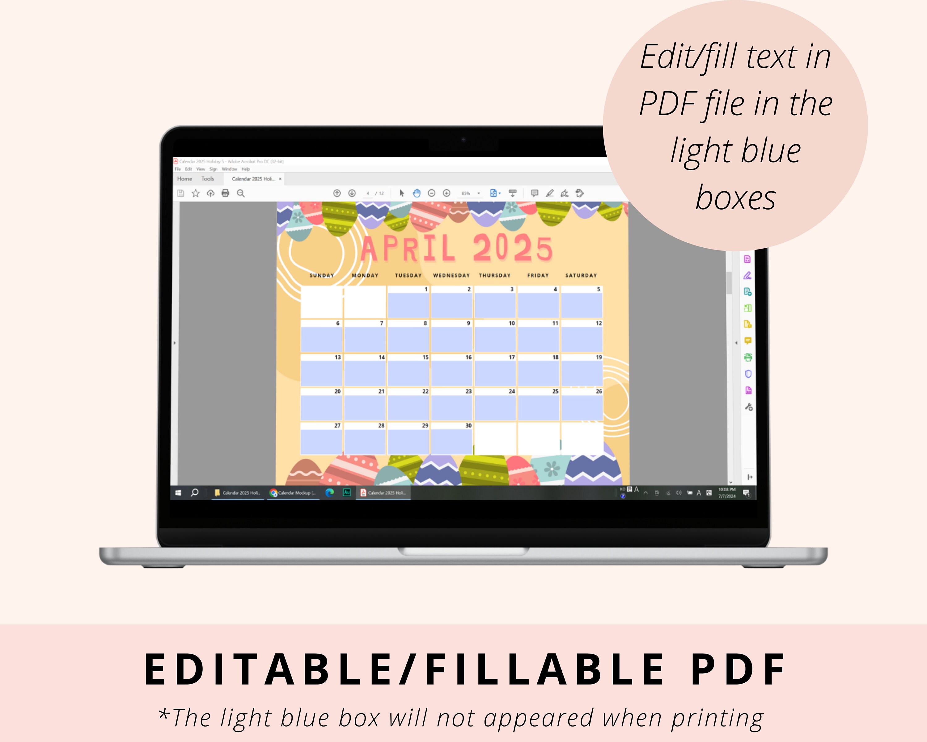 Editable Monthly Calendar 2024 2025, 12 Month, Back to School, Holiday ...